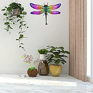 JOYBee Metal Dragonfly Wall Decor Outdoor Garden Fence Art,Hanging Decorations for Living Room, Bedroom