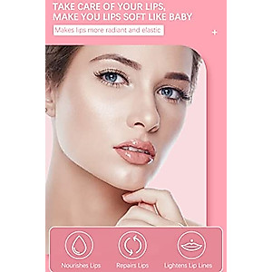 MAEPEOR Hydrating Lip Oil 5 Colors Moisturizing Glossy Lip Glow Oil Not Greasy Long-lasting Lip Balm for Nourishing Repairing and Softening Lip with Big Brush Head (Colors 01)