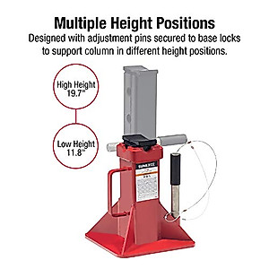 SUNEX TOOLS 1522A 22-Ton Jack Stands, Pair,Red