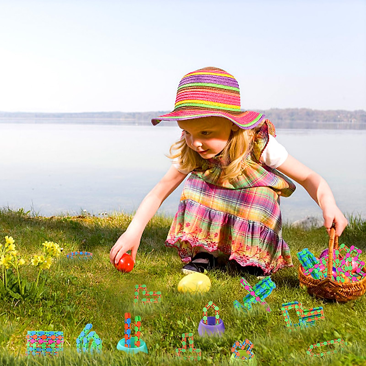 8Pcs Fidgets Wacky Tracks Fidget Toys for Kids Classroom Students School Prizes Gifts Sensory Autism Toys Snap Fidget Snake Click Toys for Adults Stress Relief ADD ADHD Autistic Keeps Fingers Busy