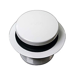 Westbrass 593244-50 White 1-1/2" Tubular Tip Toe Bath Waste Drain Kit, Powder Coat White