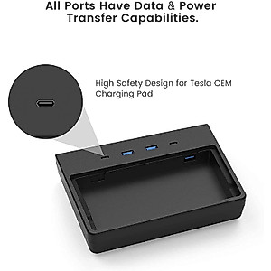 TAPTES USB Hub Gen 2 for Model Y 2020, for Model 3 (June to Oct 2020),Dashcam & Sentry Mode Viewer USB with 5 in 1 Ports for Model Y Accessories 2020