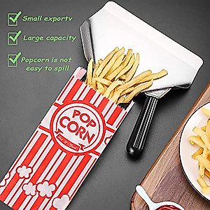 202 PCS Popcorn Machine Supplies Set - Aluminum Popcorn Scoop and Salt Shaker with Handle - 1 Oz Popcorn Bags Bulk (200 Count) for Theater Tools Supplies