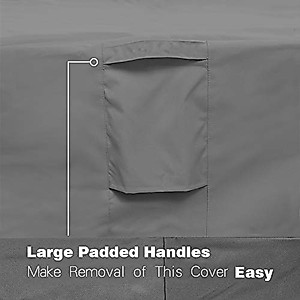 Vailge Veranda Rectangular/Oval Patio Table Cover, Heavy Duty and Waterproof Outdoor Lawn Patio Furniture Covers, X-Large Grey