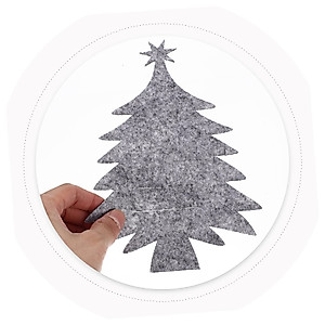 BESTOYARD 8pcs Christmas Tree Cutlery Bag Christmas Silverware Fork Cover Christmas Silverware Bags Christmas Tree Cutlery Holders Grey Decor Felt Cloth Tableware Tool Holder