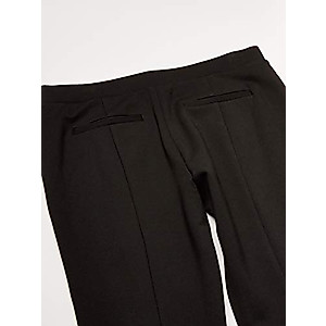 Rafaella Missy Slim Ponte Dress Pants For Women, Pull-On Waistband, 30.5” Inseam, Stretch, Comfort Fit, Flat Front (Sizes 4-16), Black, 14