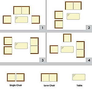 DORTALA 4 Pieces Rattan Patio Furniture Set, Practical Conversation Set w/Tempered Glass Top Table, Outdoor Wicker Sofa Set w/Removable Cushions for Poolside, Backyard