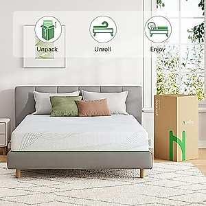Novilla Queen Mattress, Memory Foam Mattress Queen Size 6 Inch, Cooling Queen Size Mattress in a Box for Back Pain Relief, Medium Firm Mattress with Edge Support & Motion Isolation, Ataraxia