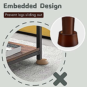 KOIKEY Furniture Raisers Bed Risers - 2 Inch Wooden Circle Heavy Duty Furniture Height Extenders Lifts for Sofa Couch Desk Chair Table Base Raising Space, Convenient Store and Cleaning, Pack of 4