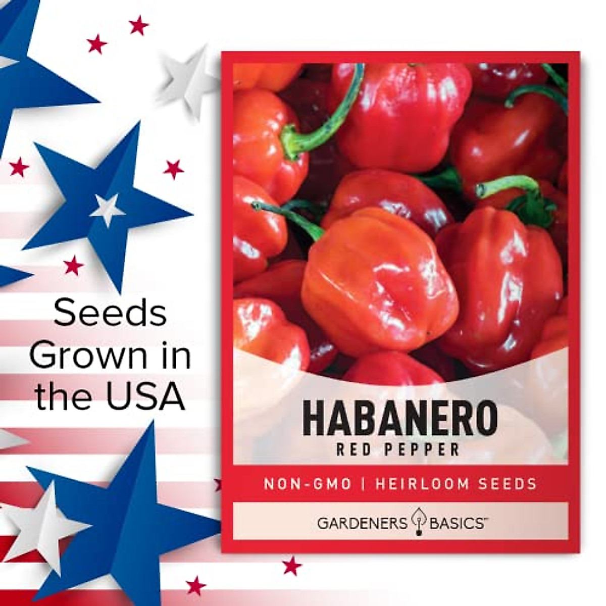 Red Habanero Pepper Seeds for Planting 100+ Heirloom Non-GMO Habanero Peppers Plant Seeds for Home Garden Vegetables Makes a Great Gift for Gardeners by Gardeners Basics