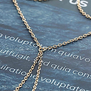 Olbye Low Back Necklace Crystal Backdrop Necklace Gold Body Chain Jewelry for Women Bridal Necklace Jewelry