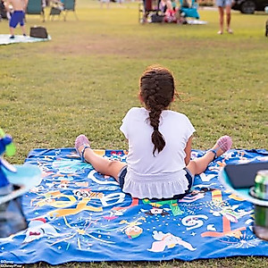 Bumkins Disney Throw Blanket Towel, Baby Toddler and Kids, Travel, Beach, Picnic, Outdoor Indoor Play, Soft, Lightweight, Microfiber Resists Sand and Debris, Reversible, 58in x 58in – Celebration