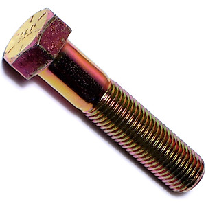 Hard-to-Find Fastener 014973253196 Grade 8 Fine Hex Cap Screws, 7/16-20 x 2, Piece-25, Yellow