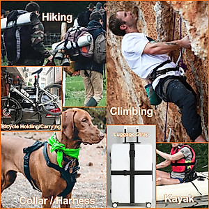 HISUNTEC Buckles for 1" Straps: 6 set Side Release Buckle and 12 pcs Tri-Glide Sliders Fit 1 inch (25 mm) Wide Nylon Webbing, Plastic Snap Clip Quick Fasteners Replacement Heavy Duty Dual Adjustable