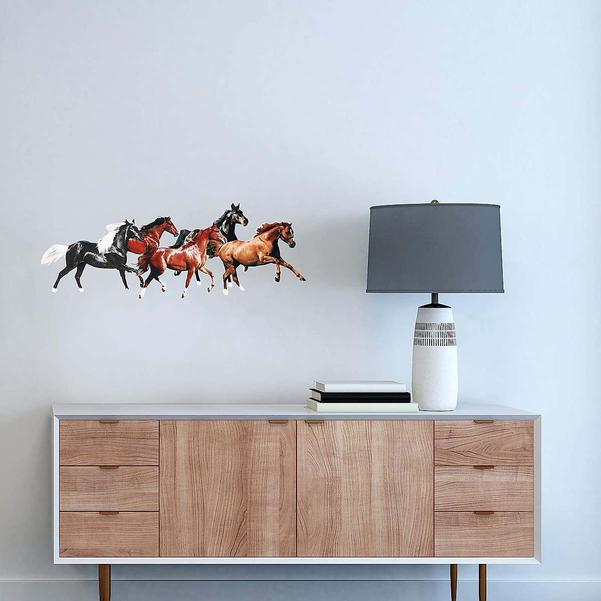 30 Pieces Horse Wall Decals Wild Horse Decor Stickers Wall Decals for Decoration, 11.8 by 7.8 Inch