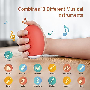 summina Smart Hand Piano Electronic Organ Finger Instrument Toy Musical Instrument Gift Including 13 Musical Instruments 10 Repertoires (Blue)