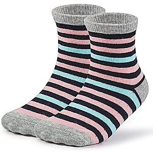 Evercute Toddler Girls Grip Socks 12 Pack Boys Non Slip Socks for Kids Anti Skid