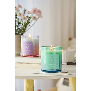 NEVAEHEART Scented Candle for Home,Sandalwood Jasmine,15.17 OZ Candle Gift Set for Women, Natural Soy Wax, Home Fragrance with Gift Box