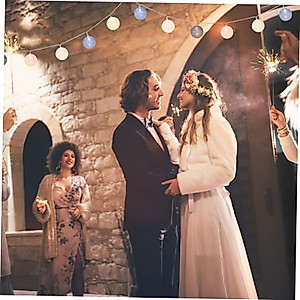 Abaodam 1 Set 20 Cotton Ball Light String Window Curtain Light Holiday Light Decor Decorative Hanging Lights Fairy Curtain Lights Wedding Decoration Astetic Room Decor Led Indoor Plastic