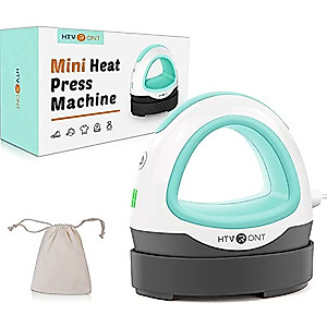 HTVRONT Heat Press Small Heat Press Machine for T Shirts, Small Heat Press Iron Press for Heating Transfer(Mint Green)