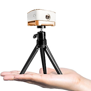 AMOOWA Mini Projector with WiFi Bluetooth: Smart Portable,Built in Rechargeable Battery,1080P HD Support,DLP,4Hour Playtime,Connects to iPhone and Android TV Without HDMI interface RAM/ROM: 1GB+8G