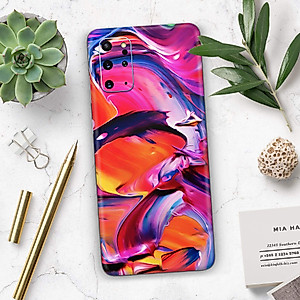 DesignSkinz Blurred Abstract Flow V9 Protective Vinyl Decal Wrap Skin Cover Compatible with The Samsung Galaxy S20 (Screen Trim & Back Glass Skin)