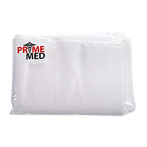 Disposable White Plastic Bibs for Kids (100 Pack)