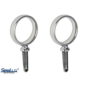 SeaLux 316 Stainless Steel I.d. 2" Round Oarlock Heavy Duty 1/2"x 2" Shaft for Boat/Kayak (Pair)