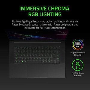 Razer Blade 15 Base Gaming Laptop 2020: Intel Core i7-10750H 6 Core, NVIDIA GeForce RTX 2070 Max-Q, 15.6" FHD 1080p 144Hz, 16GB RAM, 512GB SSD, Chroma RGB, Thunderbolt 3, Black (Renewed)