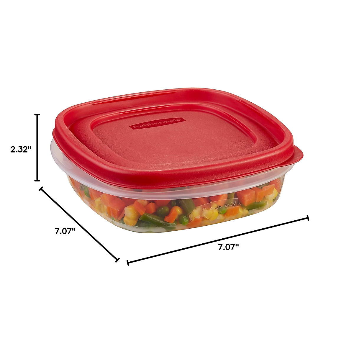 Rubbermaid Easy Find Lids Food Storage Container, 3 Cup, Racer Red