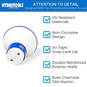 HYDROTOOLS BY SWIMLINE 8715 Mini Chemical Dispenser For Spas and Personal Pools| Compatible With Bromine & Chlorine Supports 1’’ Tablets | Adjustable Control Ring For Customizable Flow Rate