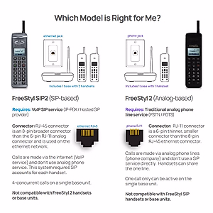 EnGenius FreeStyl SIP2, Long Range, Portable 900 Mhz VoIP Phone with 2-Way Radio for Broadcast/Intercom, Expandable up to (10) Handsets per Base, 10 Acres of Coverage, Includes (2) Handsets