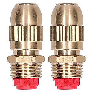 Water Spray Head, Brass Adjustable 2Pcs Lawn Sprayer Nozzle for Gardens for Greenhouses