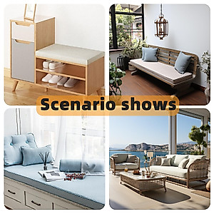 Custom Bench Cushion, Custom Size Cushions for Bench Seat Indoor, Personalized Non-Slip Bay Window Seat Cushions,Outdoor Garden Cushions Furniture Chair Pads