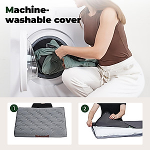 BALANCE Dog Crate Bed，Water-Resistant Orthopedic Dog Beds with Nonskid Bottom, Washable Kennel Bed Dog Mattress