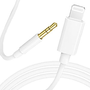 [Apple MFi Certified] iPhone AUX Cord for Car Stereo, 3.3ft Lightning to 3.5mm AUX Audio Cable Compatible for iPhone 12/11/XS/XR/X 8 7 6 5, Home Stereo/Headphone, Support All iOS