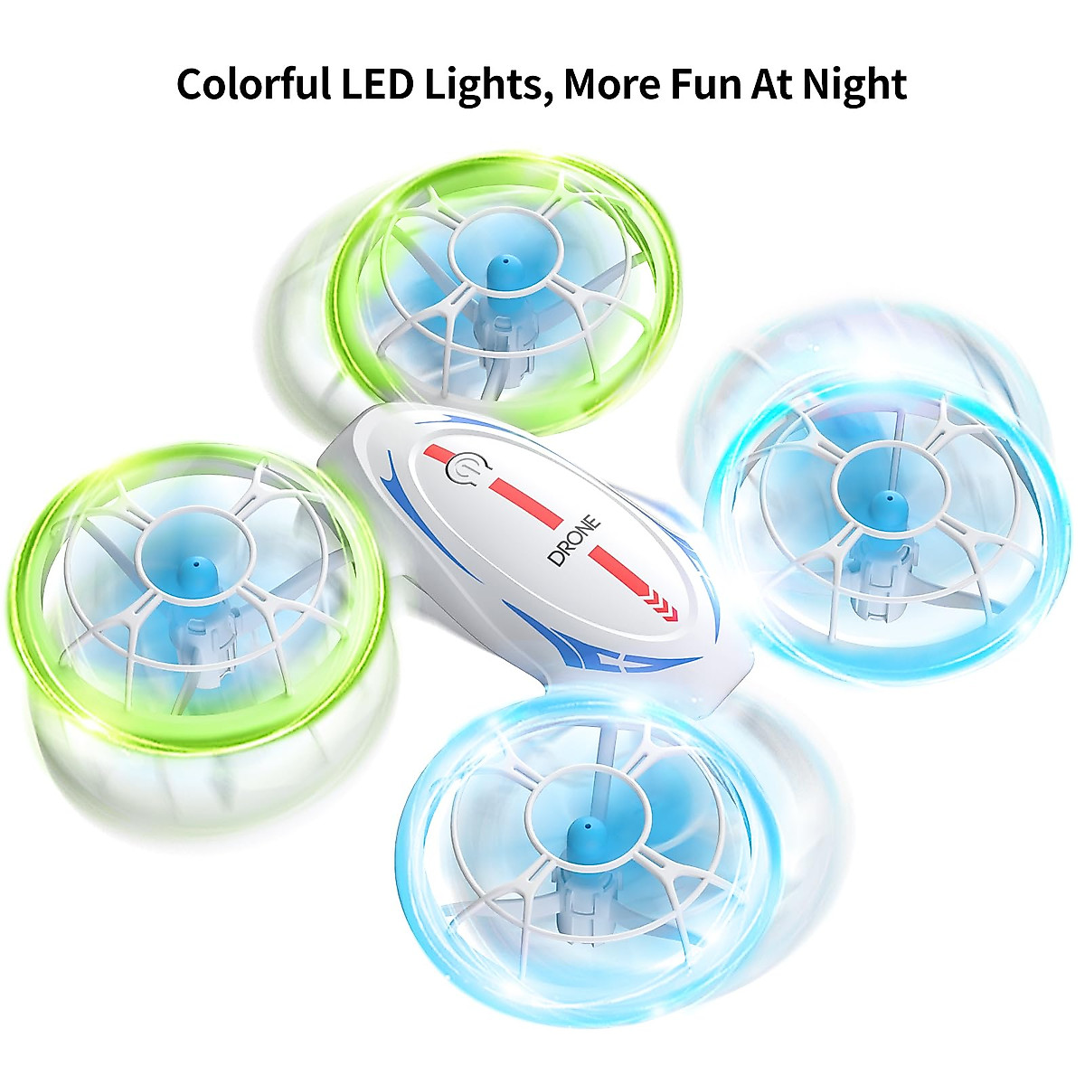 ACECHUM LED Mini Drones for Kids, Remote Control Small Drone with Altitude Hold, 360° Tumbling and 360° Rotating Colorful Flight, Flying Toys for 3 4 5 6 7 8-12 Year Old Boys Girls Gifts
