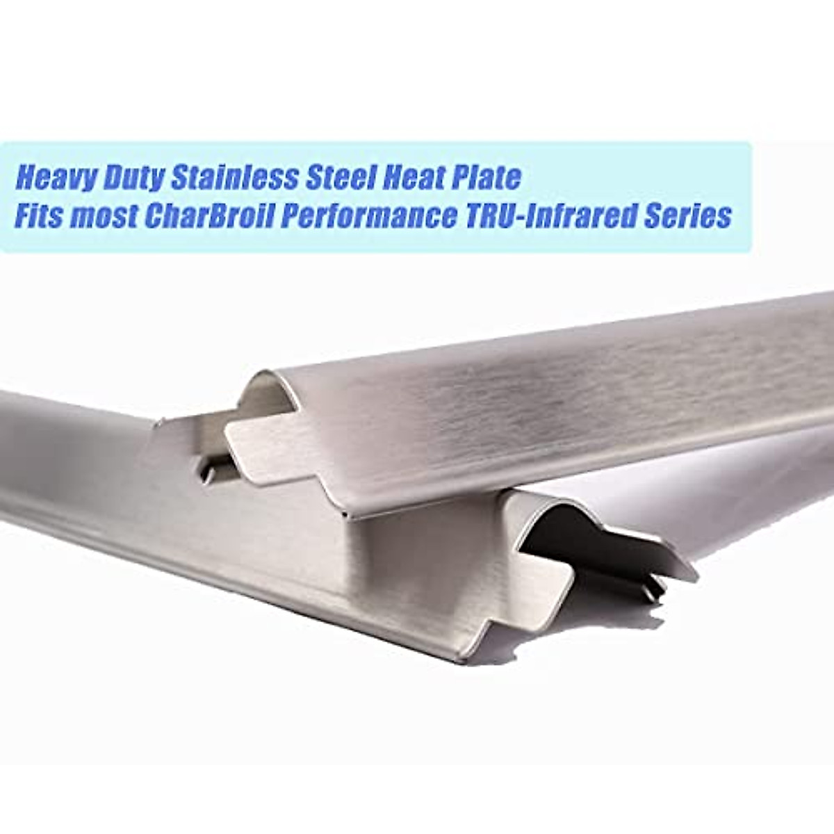 Uniflasy Grill Heat Plates Replacements for Charbroil Performance 463448021 463449021 463365021 5-Burner Grill 463351021 463352521 4Burner Gas Grill Stainless Steel Heat Shields Burner Covers 5Pack