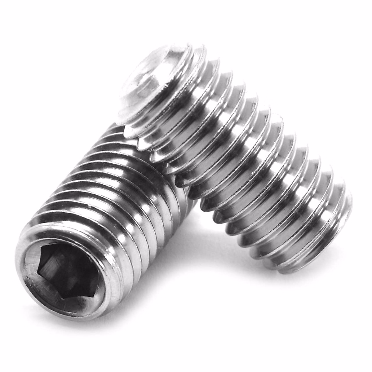 Socket Set Screw, Cup Point, 10-32 x 1/2", Alloy Steel, Zinc, Hex Socket (Quantity: 100) Fine Thread, #10 Grub/Blind/Allen/Headless Screw, Length: 1/2 inch