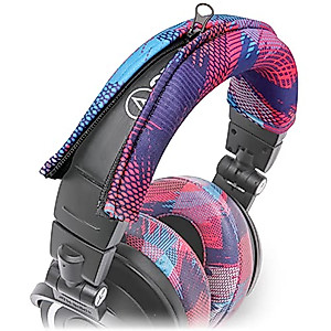 WC PadZ & BandZ Bundle - Replacement Earpads and Headband Cover for ATH M50X and M Series Headphones | Black & Speed Racer