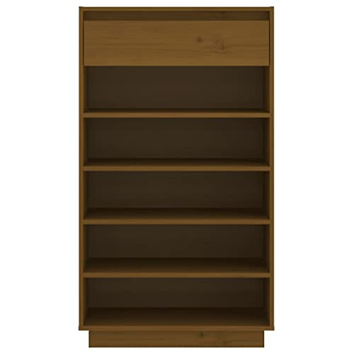 vidaXL Solid Wood Pine Shoe Cabinet Indoor Household Supply Hallway Wooden Storage Home Organizer Rack Shelf Shoe Hall Cabinet Furniture Honey Brown
