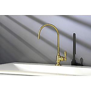 Kingston Brass KS5197TAL Tudor Single-Handle Water Filtration Faucet, Brushed Brass