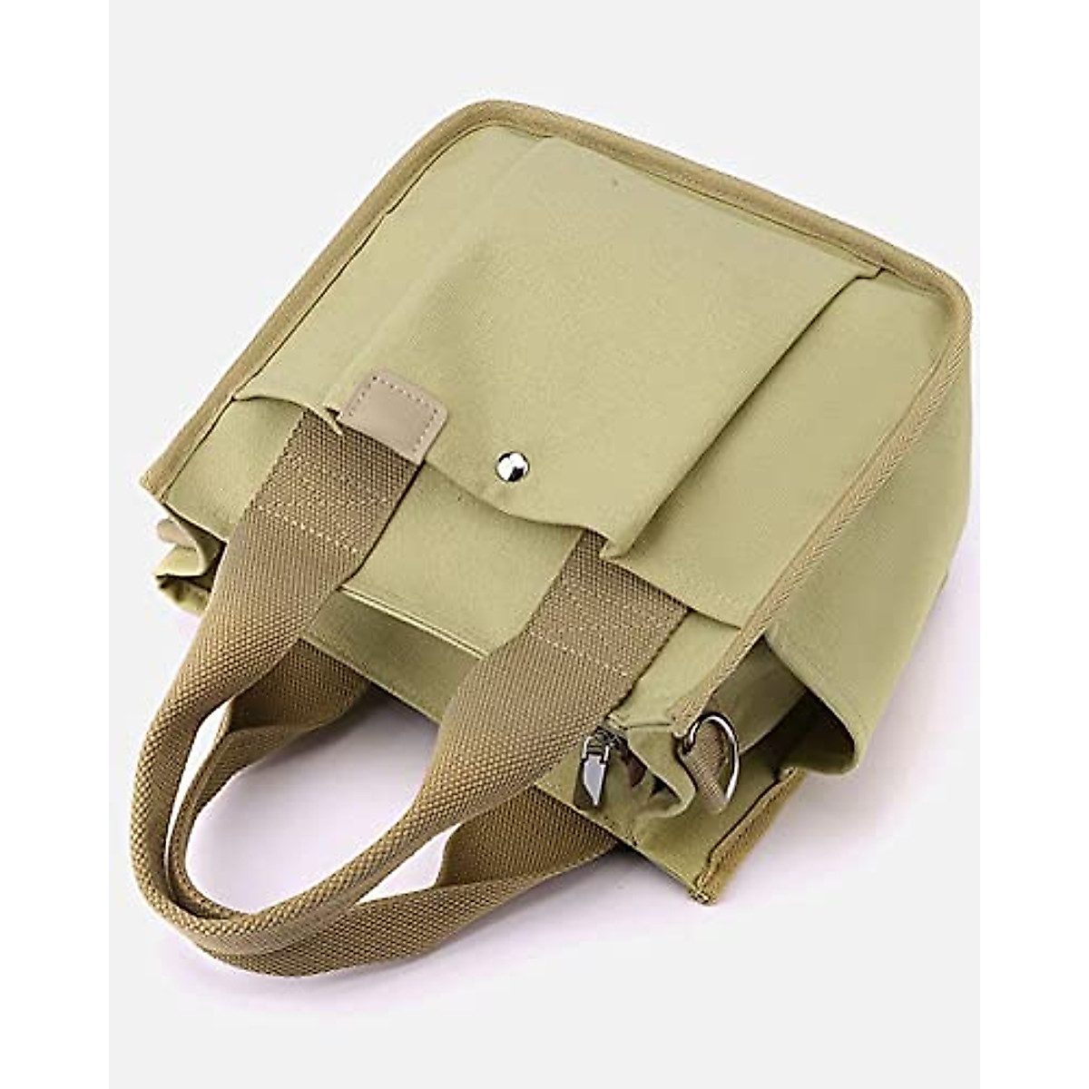 Women Canvas Tote Bag Classic Small Square Crossbody Bag Satchel Shoulder Bag Hobo Bag for Work School Travel