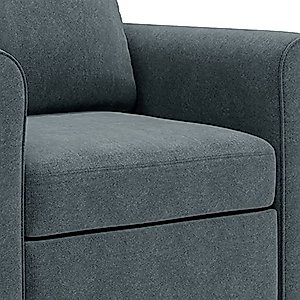 Merax Modern 3-in-1 Convertible Sofa Bed Pull-Out Sleeper Lounger, Single Recliner for Small Space with Adjustable Backrest, Set of 1, Dark Blue