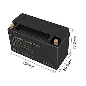 Talentcell 12V LiFePO4 Battery Pack LF120A1, Deep Cycle Rechargeable 153.6Wh 12.8V 12Ah Lithium Iron Phosphate Batteries