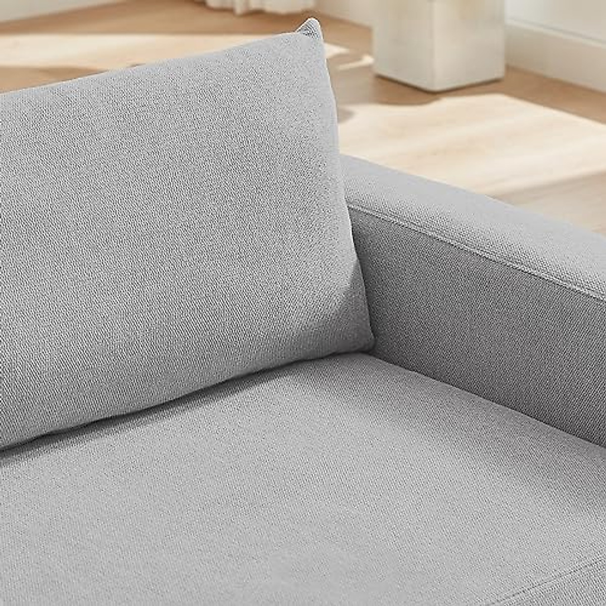 Convertible Sleeper Sofa Chair Bed, Comfy Floor Folding Sofa Bed, Armchair Pull Out Sleeper Couch Bed with Pocket and 2 USB Ports for Living Room, Bedroom, Small Places (Light Gray)