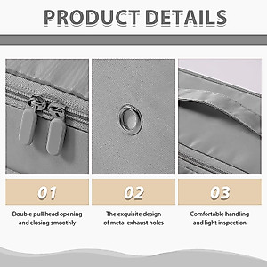 Generic Ultra Space Saving Self Compression Organizer,Clothes Compression Bag,Compression Organizer for Blankets,Moving Organizer Bags for Comforters, Clothes, Blankets (Grey，Large)