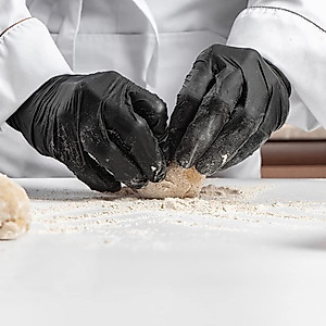 AGAG Nitrile Black Disposable Gloves 100 Count, 5mil Latex Free Textured Cleaning Gloves For Industrial & Household (Large)