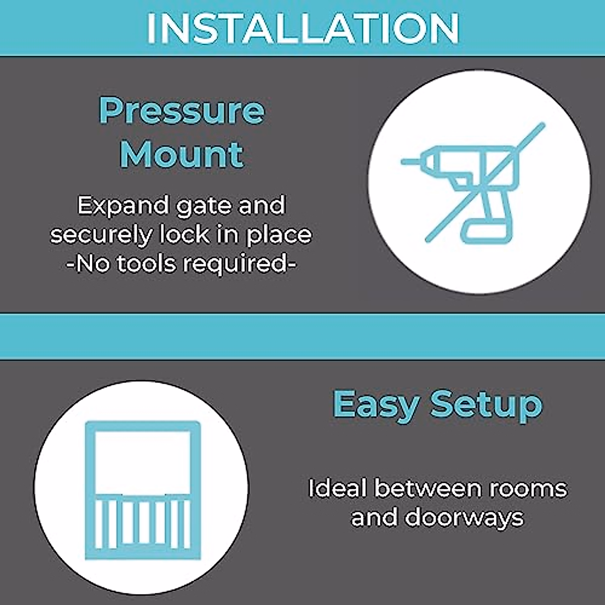 Toddleroo by North States 50" Wide Extra Wide Wire Mesh Baby Gate, Made in USA: Installs in Wide Opening Without damaging Wall. Pressure Mount. Fits 29.5"-50" Wide (32" Tall, Sustainable Hardwood)