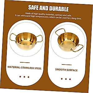 Yardwe 1pc Stainless Steel Instant Noodle Pot Korean Ramen Korean Pots for Cooking Mini Hot Pot Household Kitchen Cookware Soup Pot Instant Noodles Pot Outdoor Cookware Stock Pot Outdoor